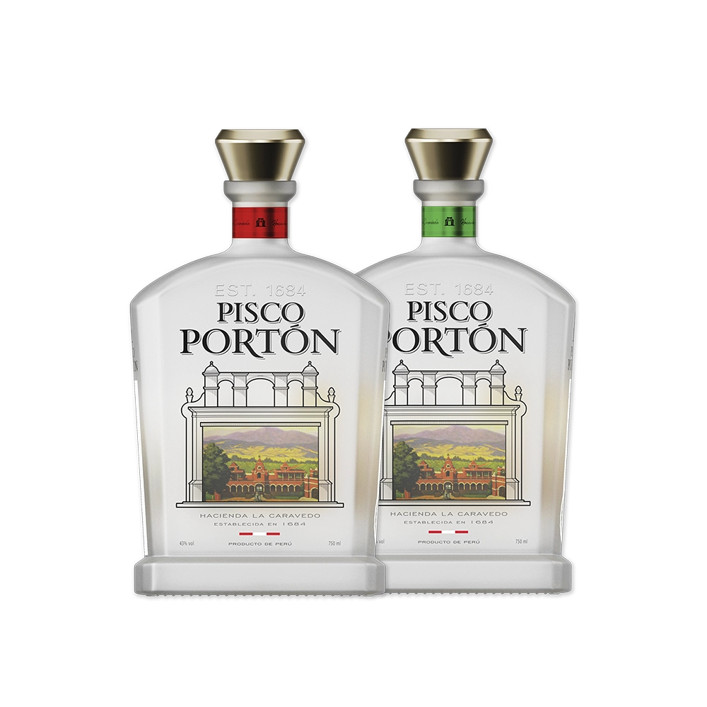PACK 2 PISCO PORTÓN MOSTO VERDE 750 ML - Destilería La Caravedo